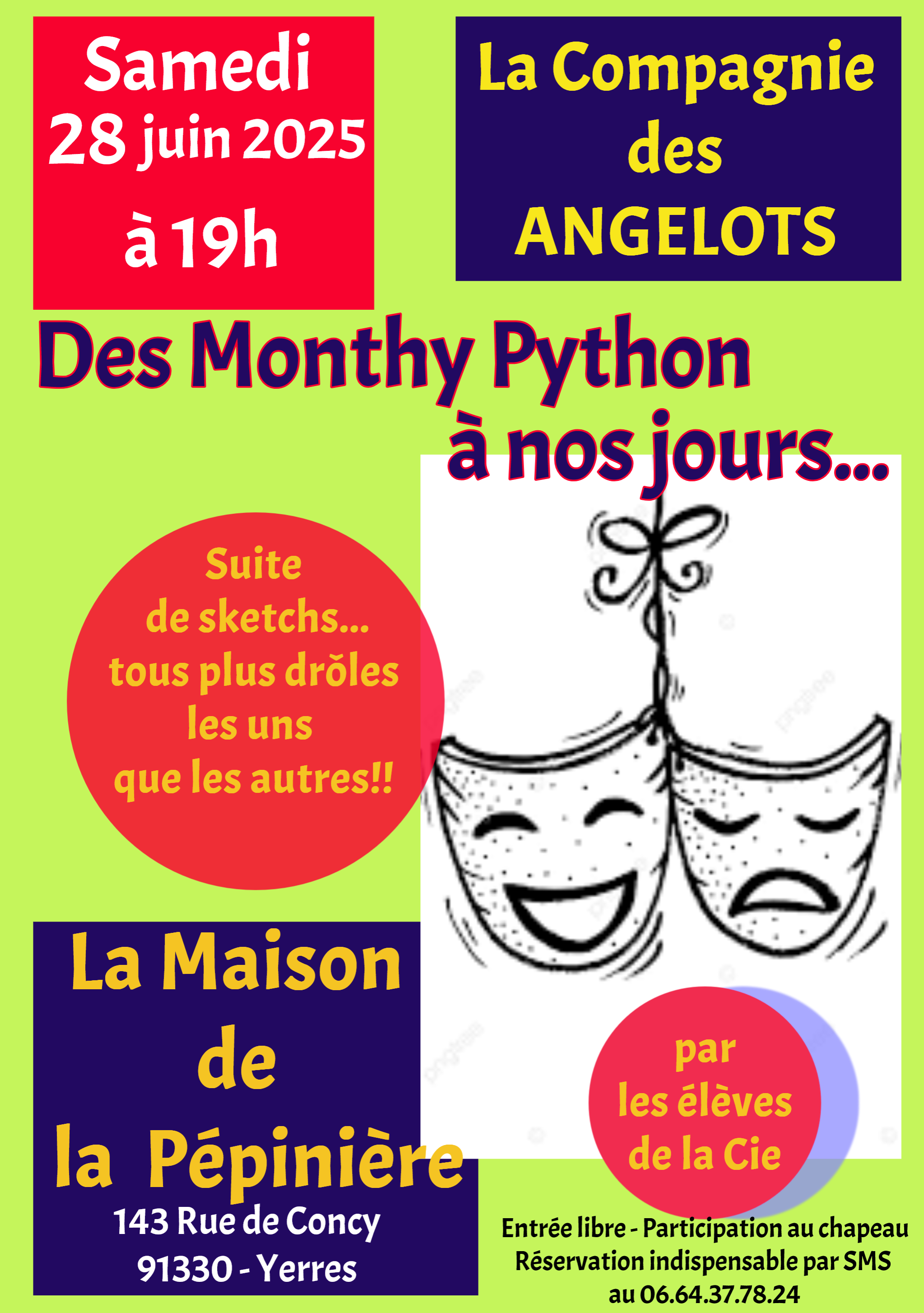 Samedi 28 juin à 19h : Théâtre "Des Monthy Python à nos jours..." par ...